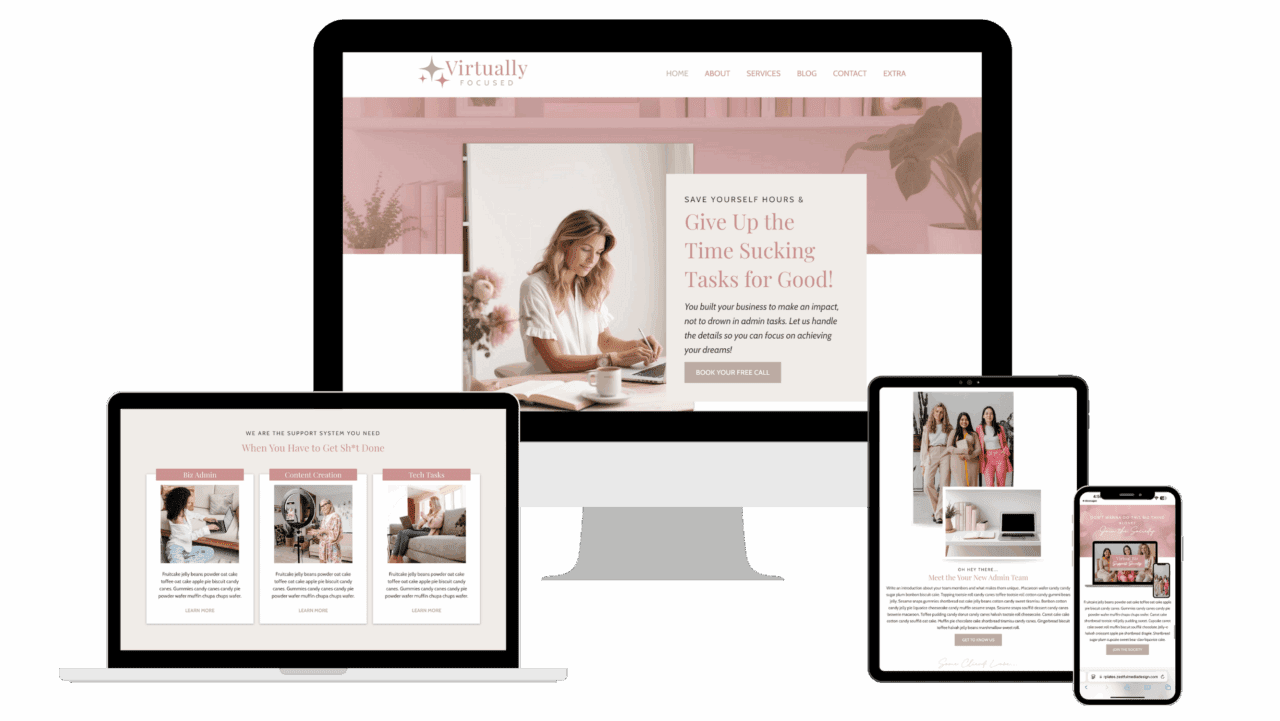 Beverly Theme | Feminine Systeme.io Website Template for Coaches