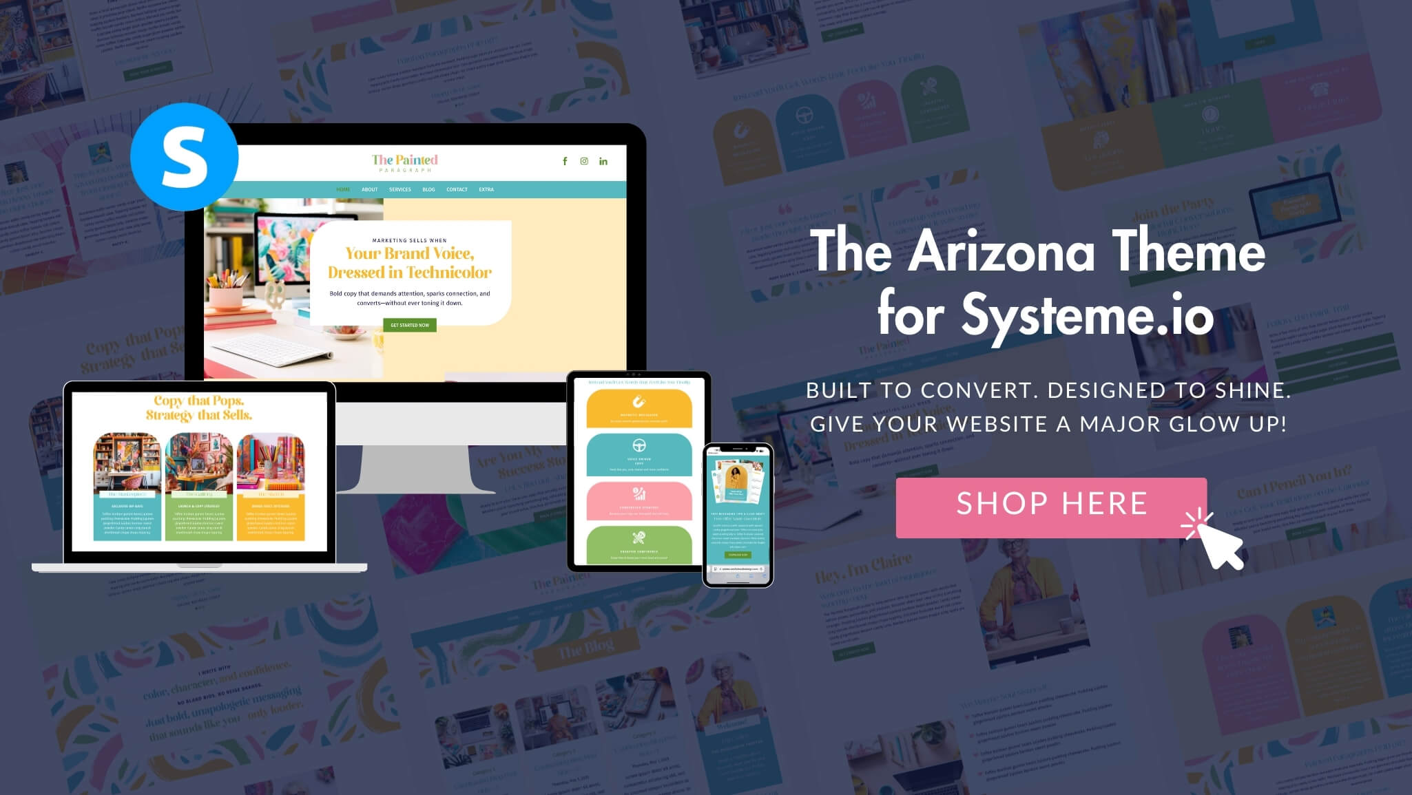 Arizona Theme | Bold Systeme.io Website Template for Service Providers